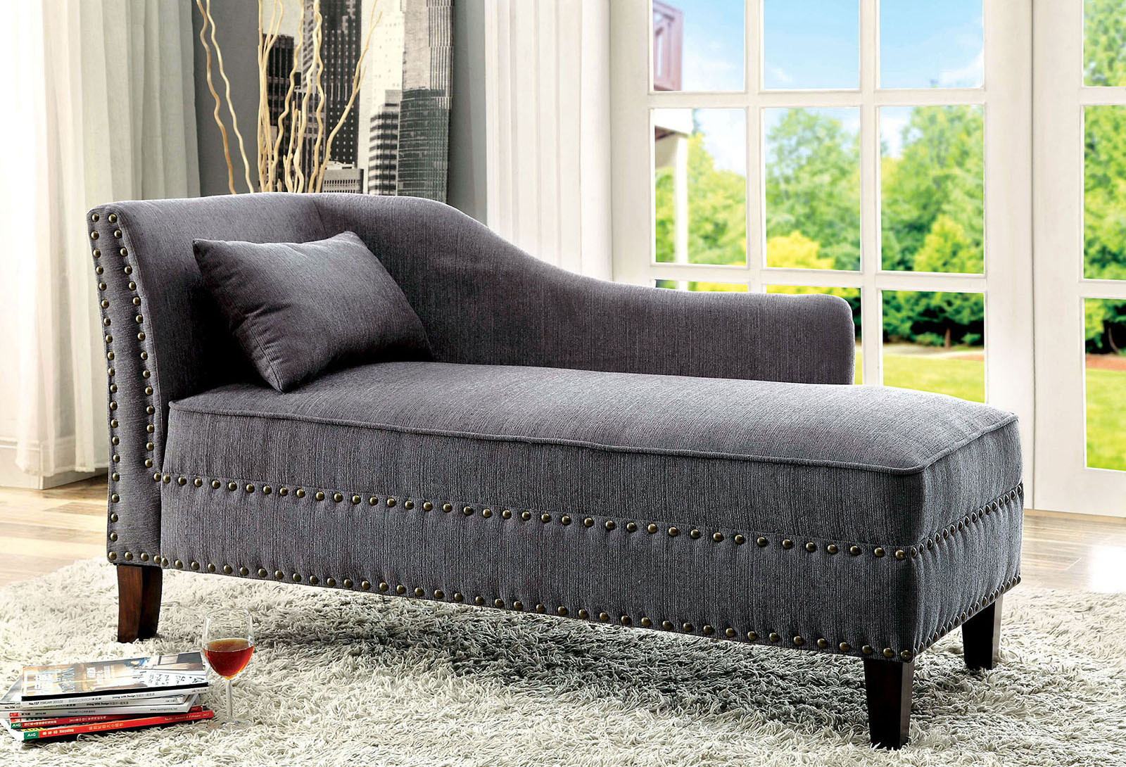 liquidationspots.com: Chaise, Gray