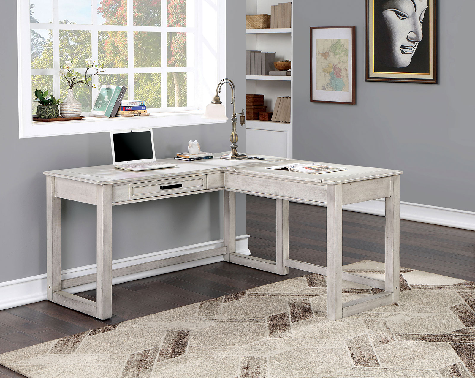 liquidationspots.com: Lift-top Corner Desk