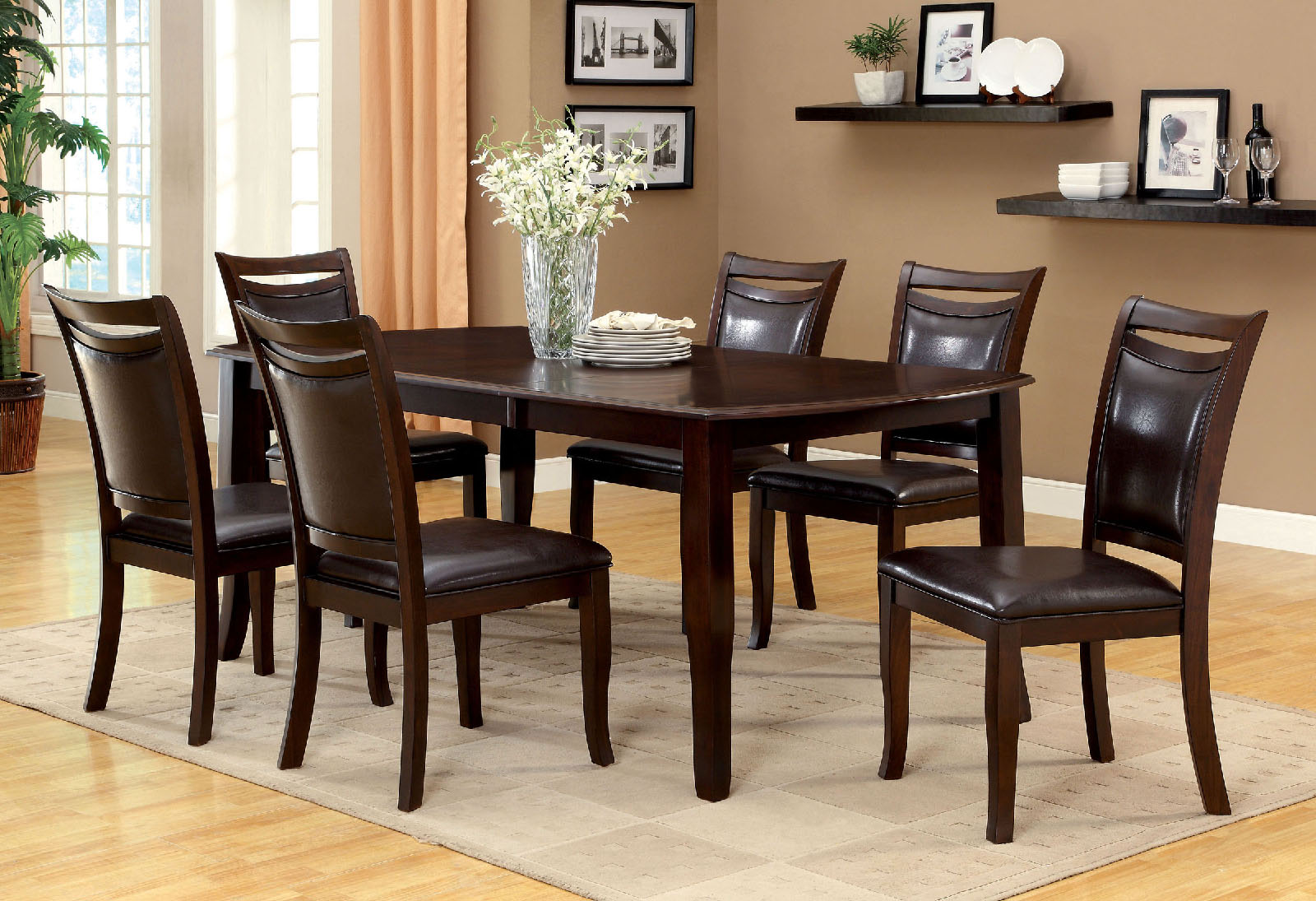 liquidationspots.com: 7 Pc. Dining Table Set (2AC+4SC)