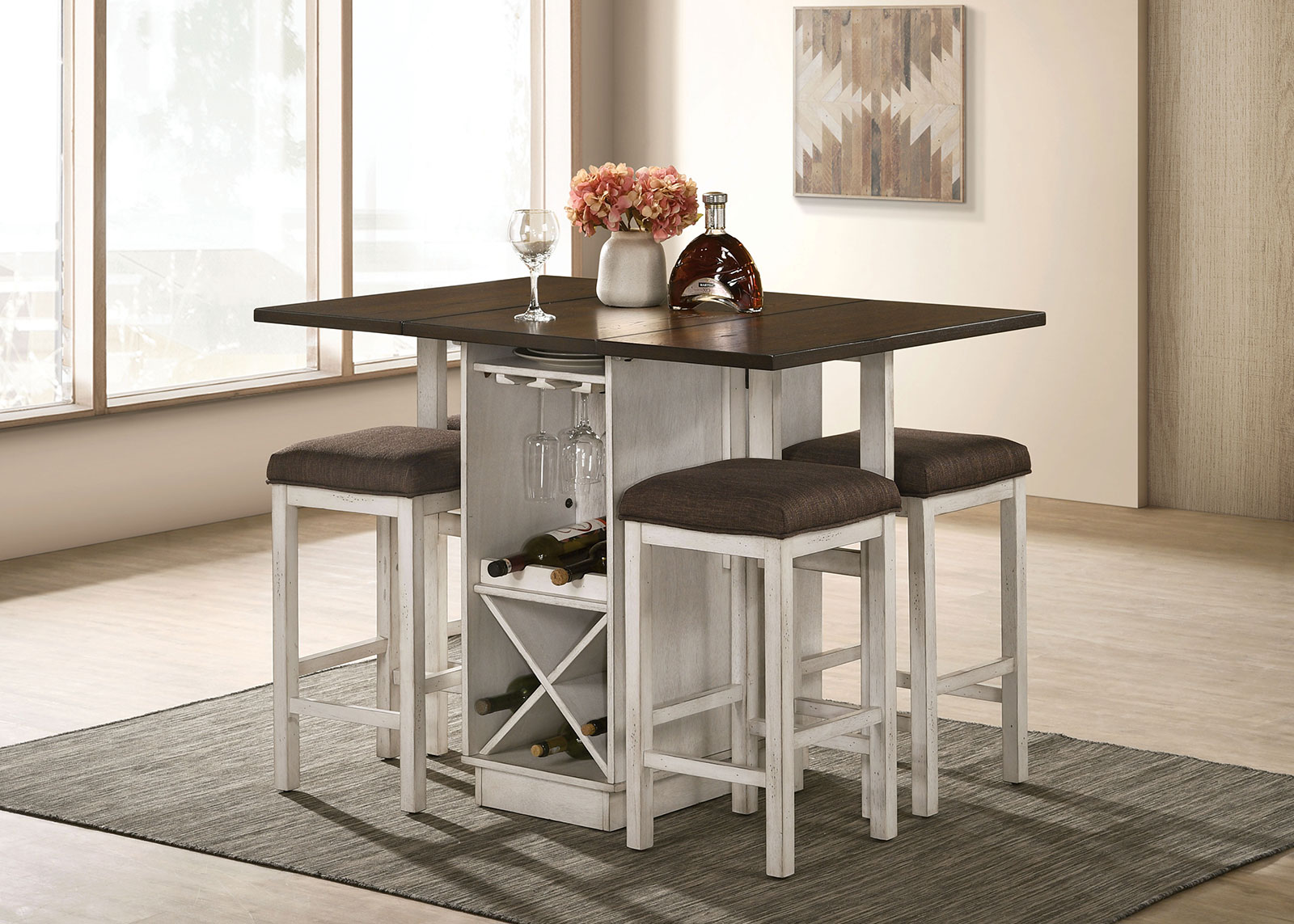 liquidationspots.com: 5 Pc. Counter Ht. Table Set