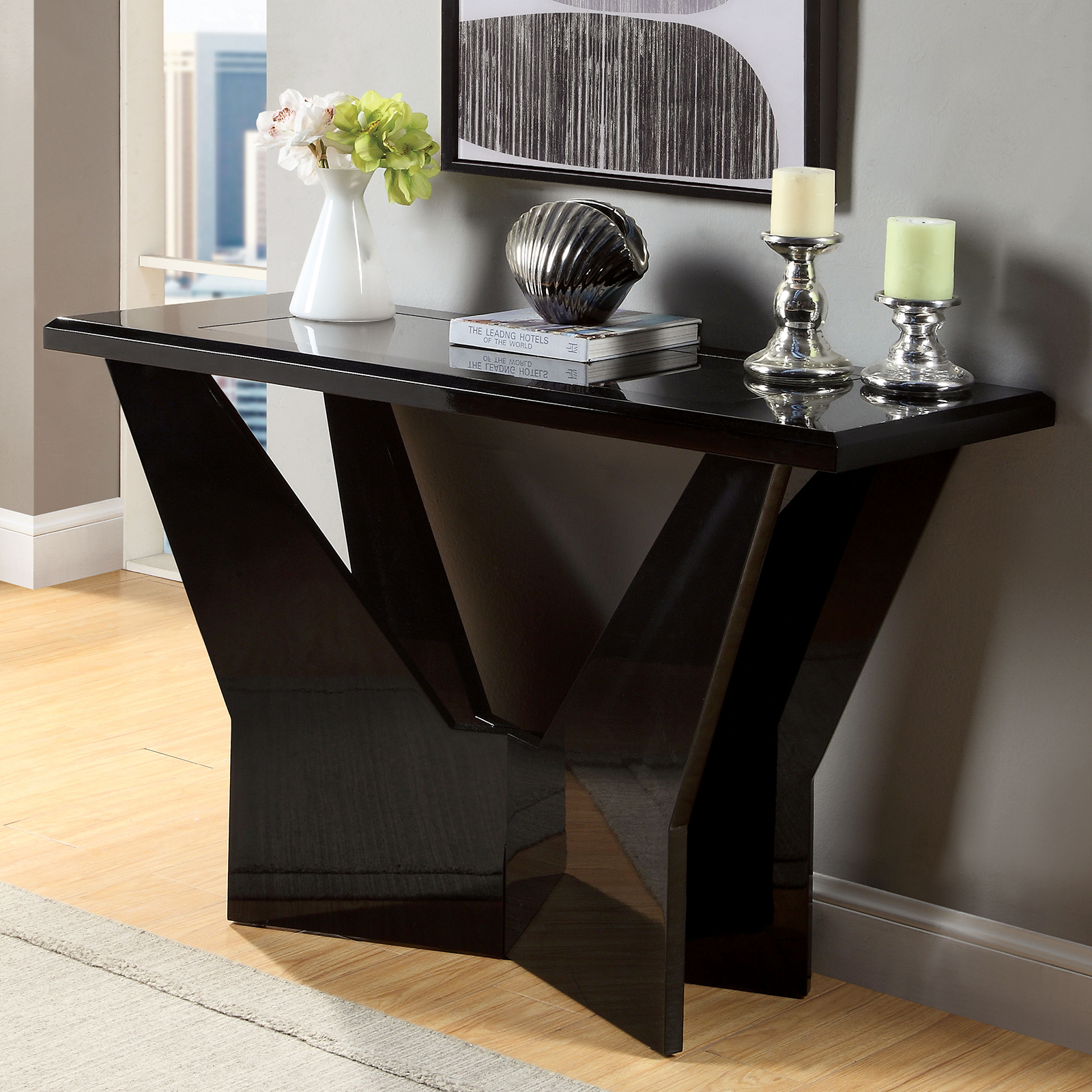 liquidationspots.com: Sofa Table, Black