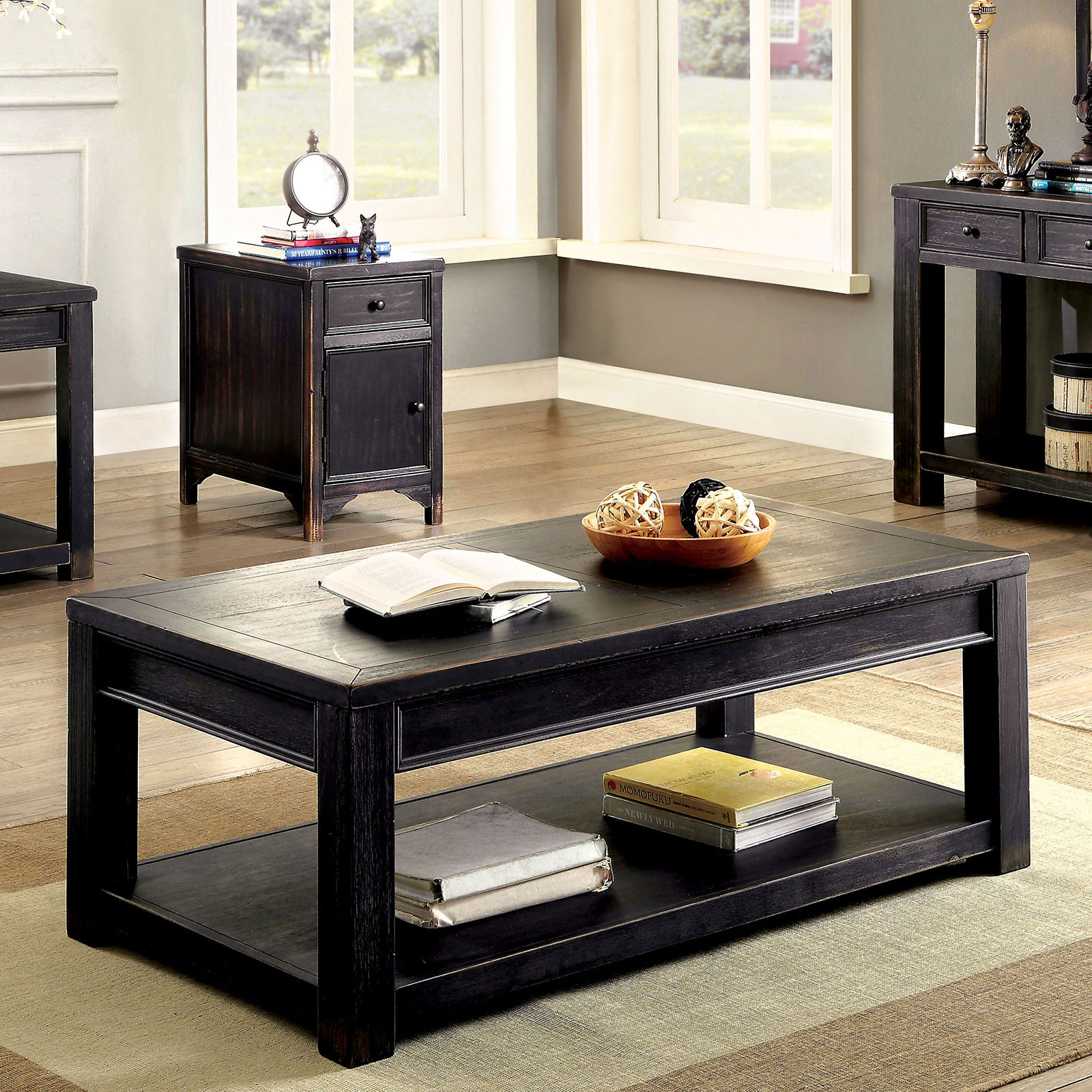 liquidationspots.com: Coffee Table, Antique Black