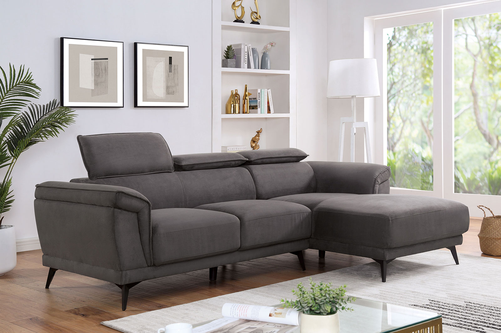 liquidationspots.com: Sectional, Dark Gray