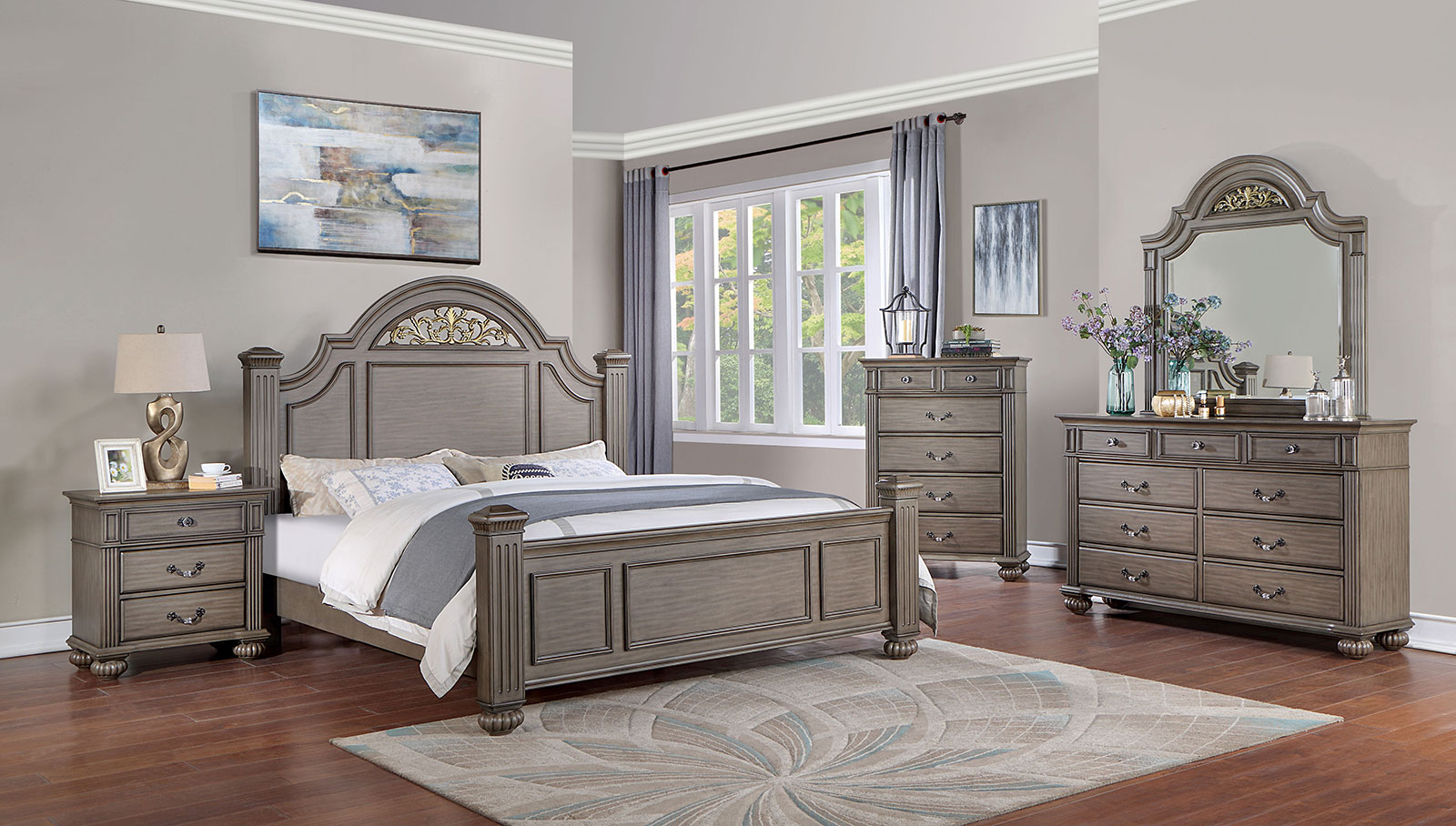 liquidationspots.com: 5 Pc. Queen Bedroom Set w/ 2NS