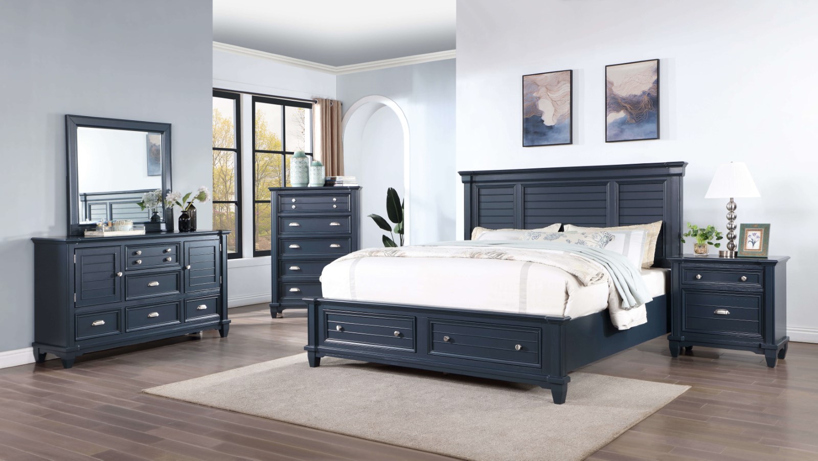 liquidationspots.com: 5 Pc. Queen Bedroom Set w/ 2NS