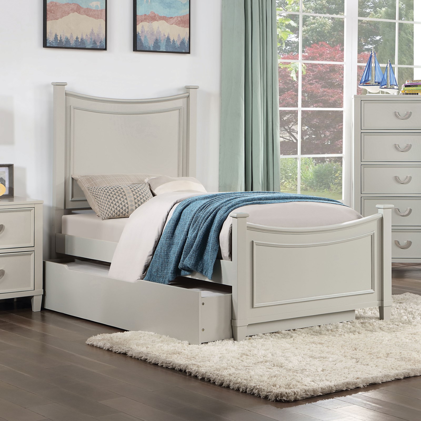 liquidationspots.com: Twin Bed, Gray