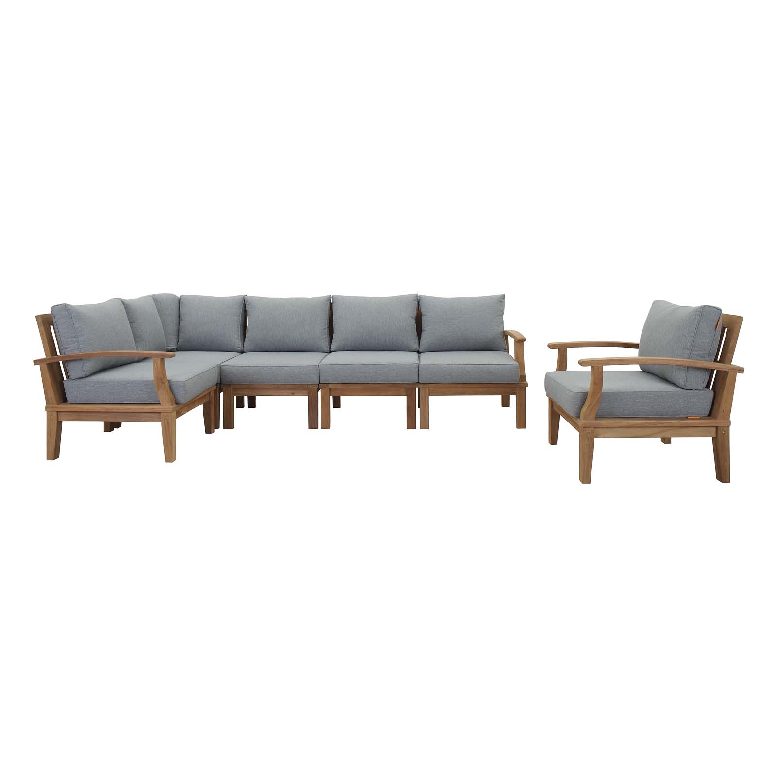 liquidationspots.com: Marina 6 Piece Outdoor Patio Teak Set by Modway