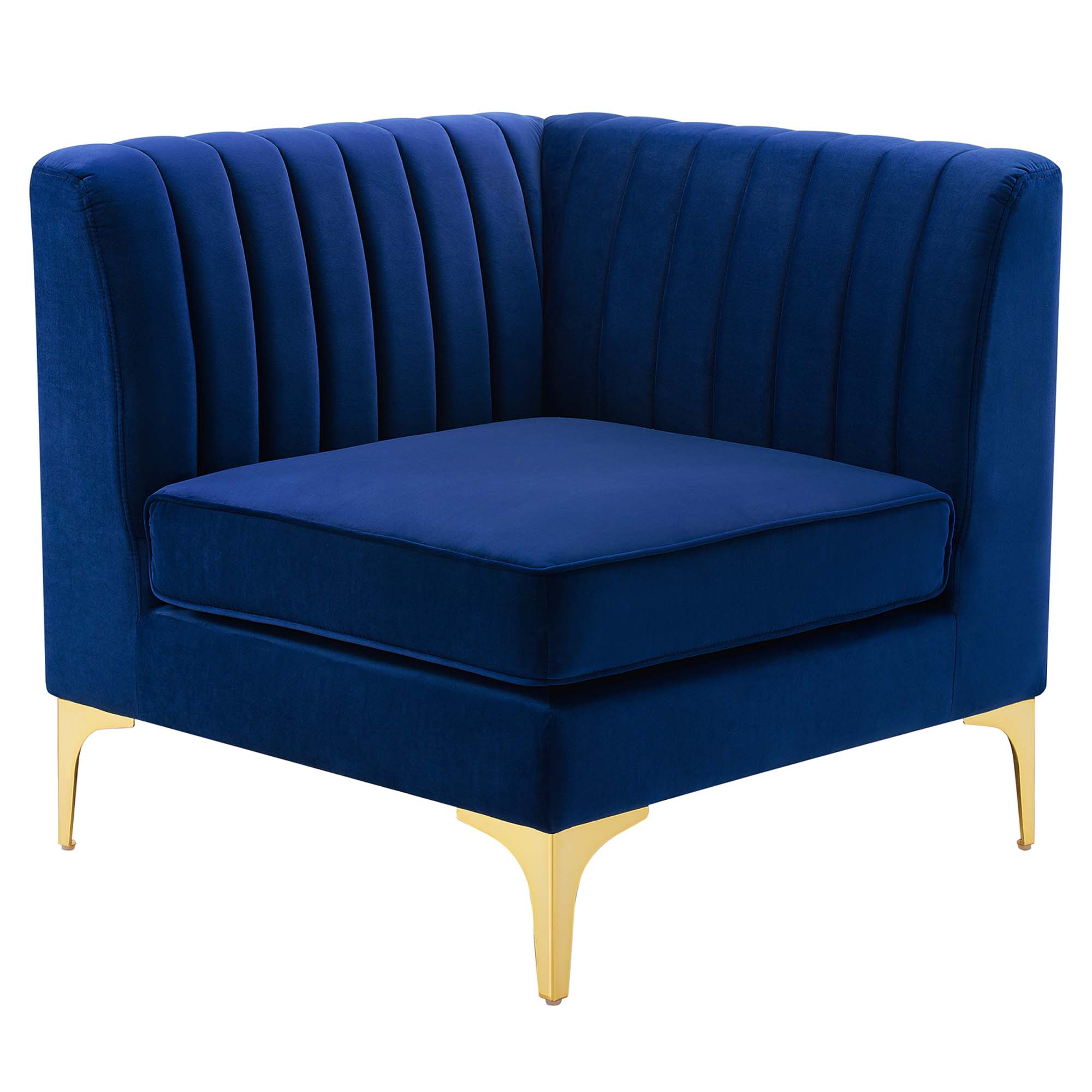 liquidationspots.com: Triumph Channel Tufted Performance Velvet Sectional Sofa Corner Chair by ...