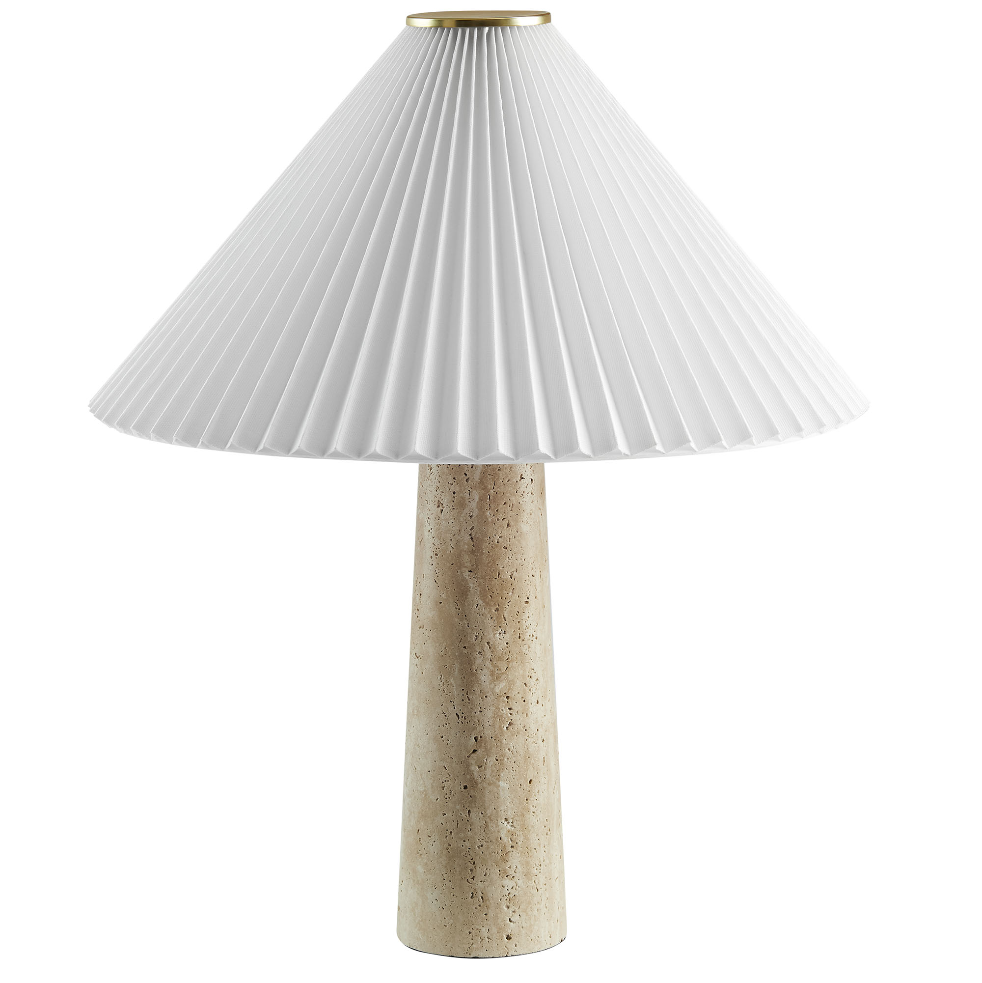 liquidationspots.com: Cove Travertine Table Lamp With Pleated Shade by Modway