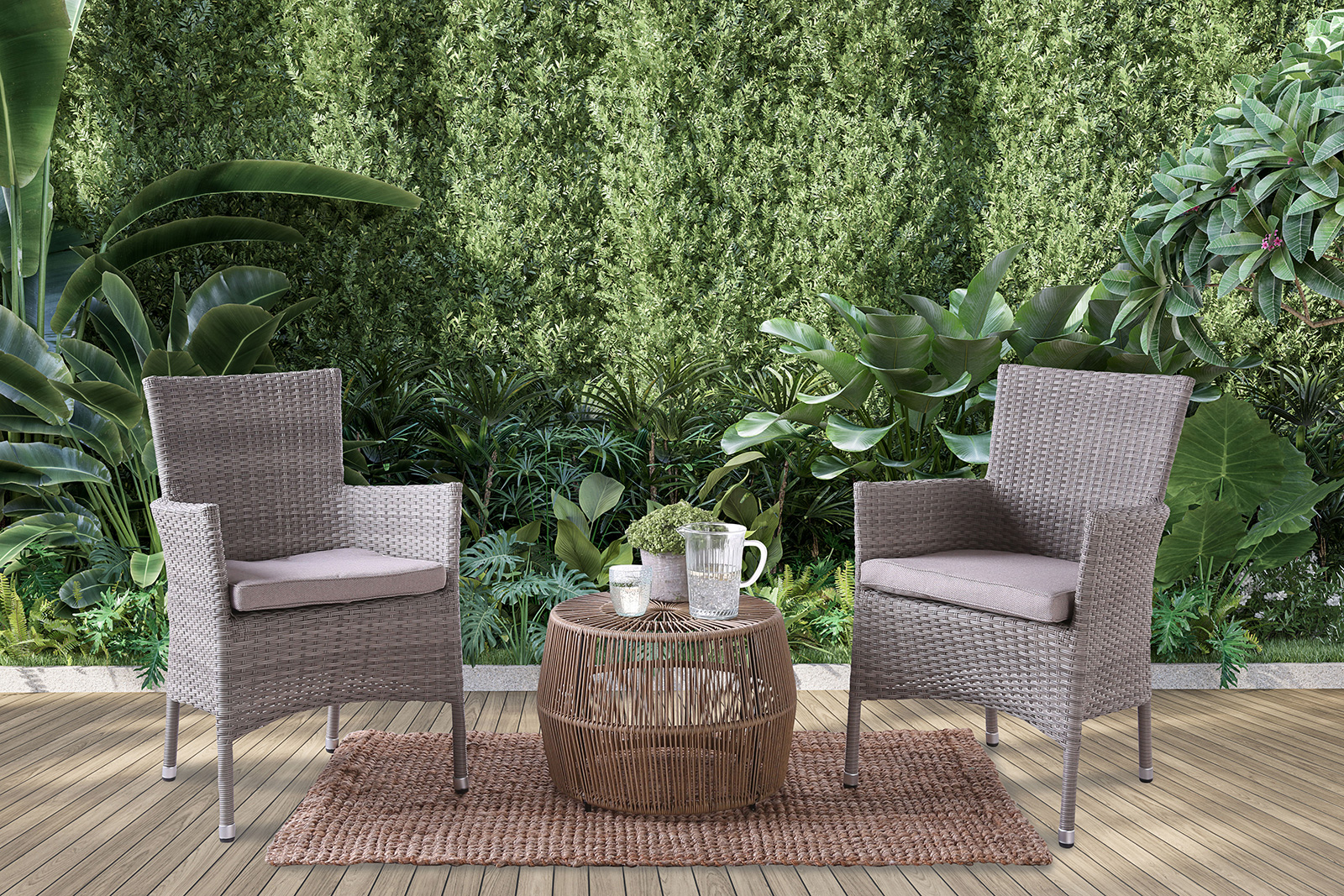 liquidationspots.com: 3 Pc. Patio Conversation Set, Gray