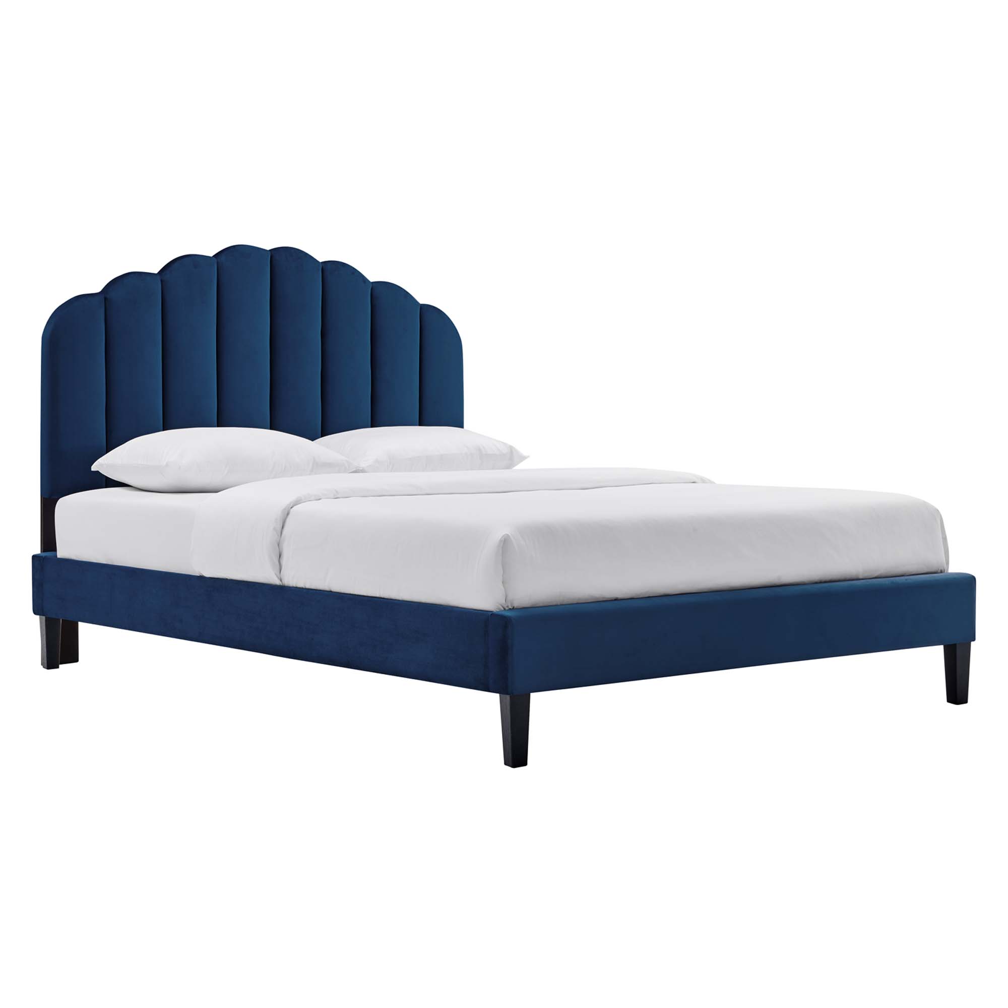 liquidationspots.com: Daisy Performance Velvet Queen Platform Bed by Modway