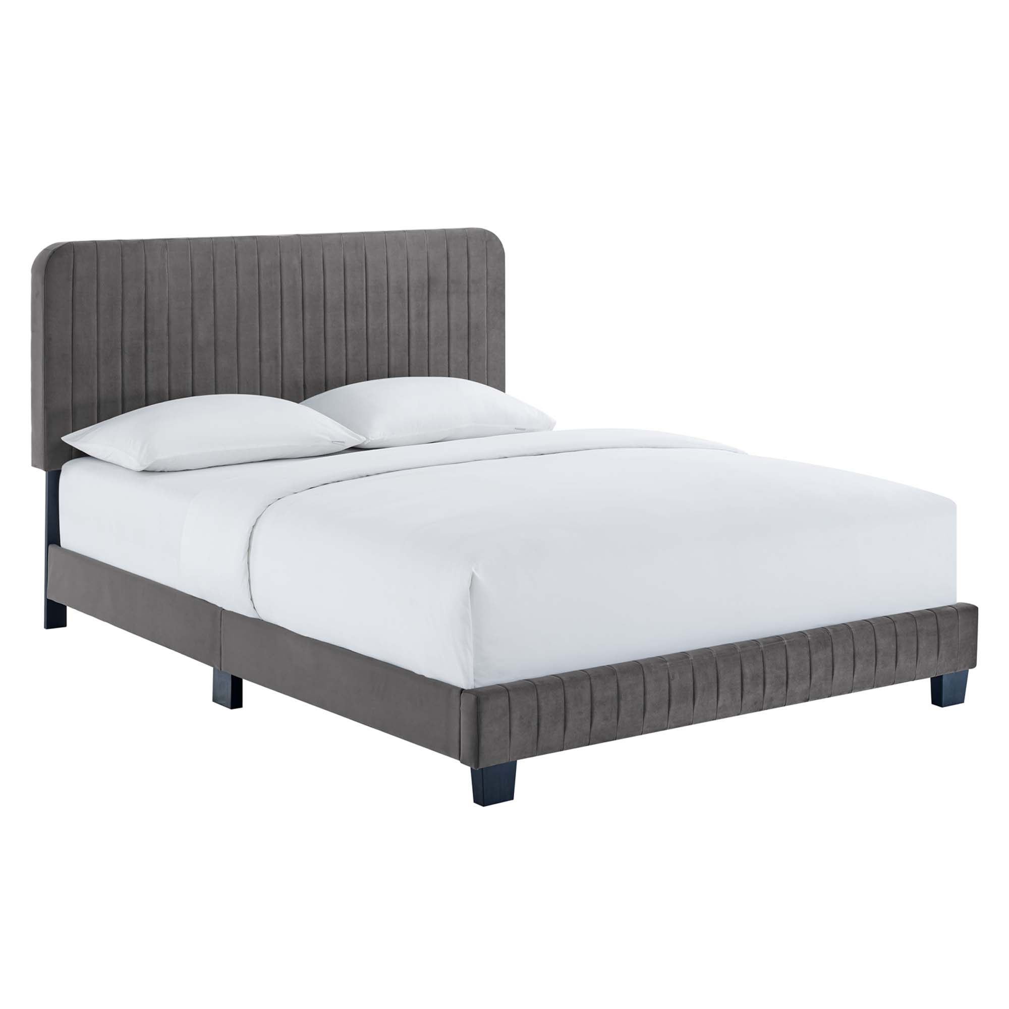 liquidationspots.com: Celine Channel Tufted Performance Velvet Full Platform Bed by Modway