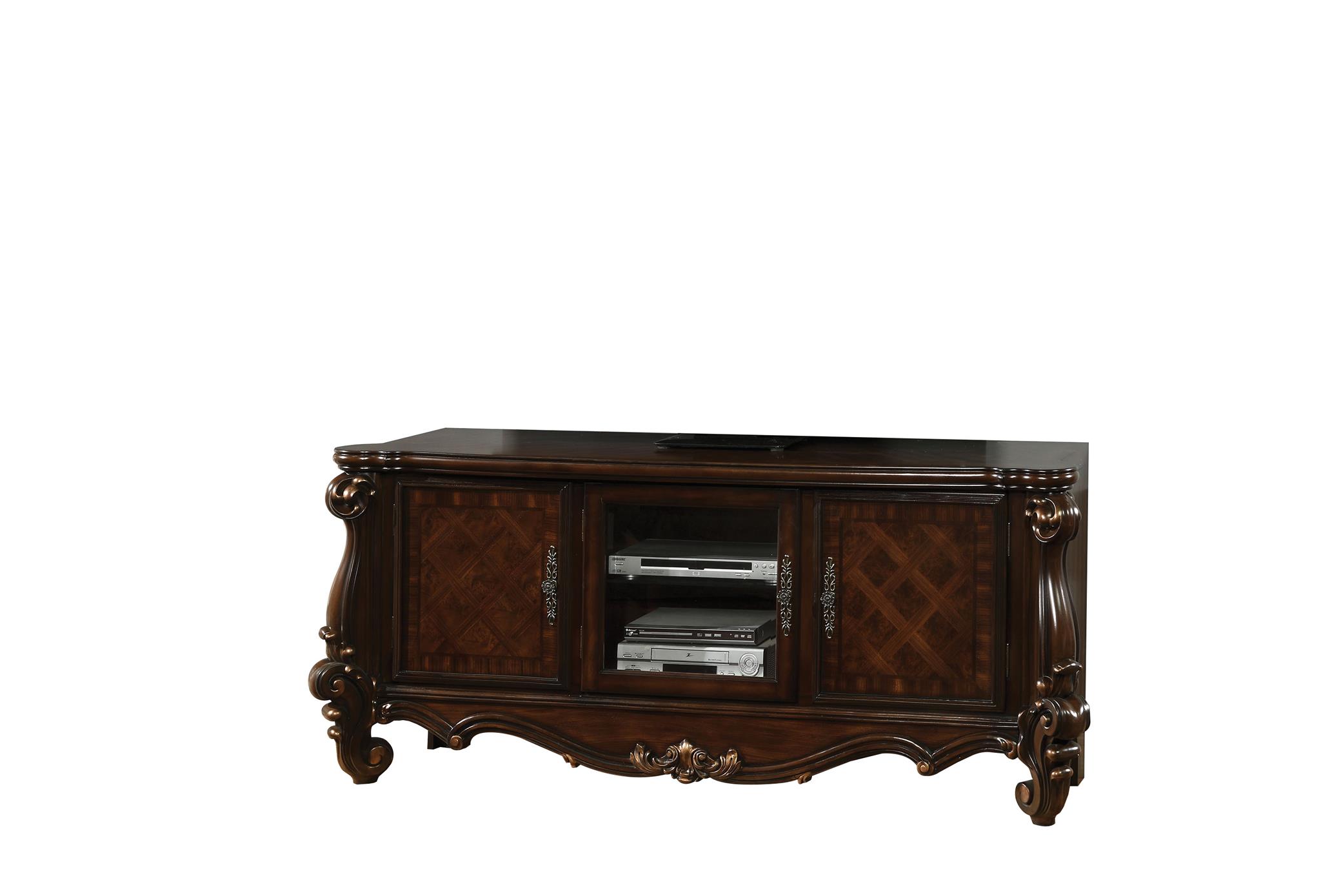 liquidationspots.com: Versailles 74"L Rectangular TV Stand (Cherry Oak)
